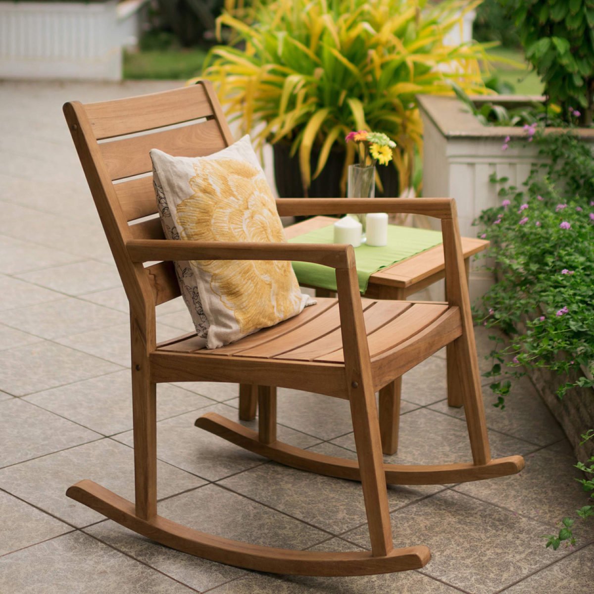 Buy Teaklab Casual Teak Rocking Chair Online | TeakLab