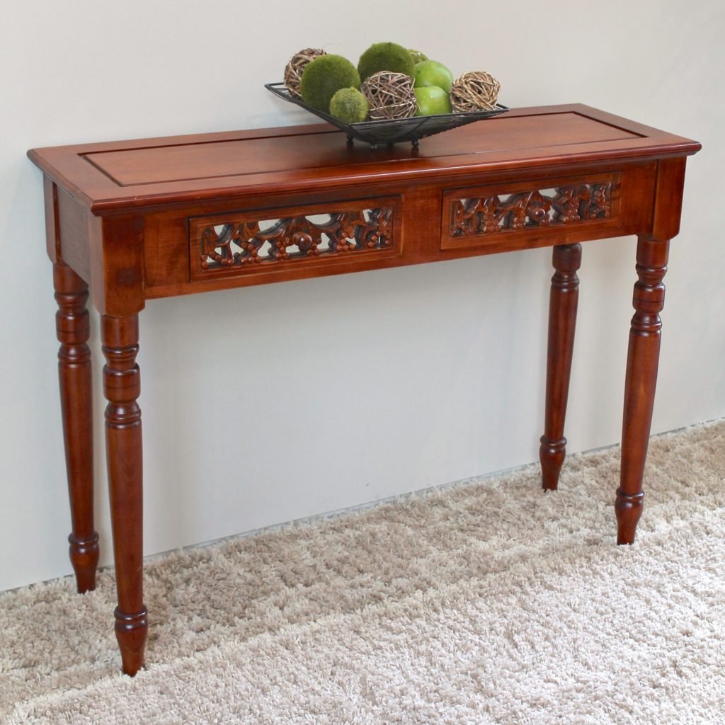 Carved Console Table – TeakLab
