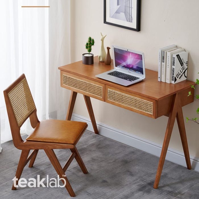 Traditional rattan study desk for Home – TeakLab